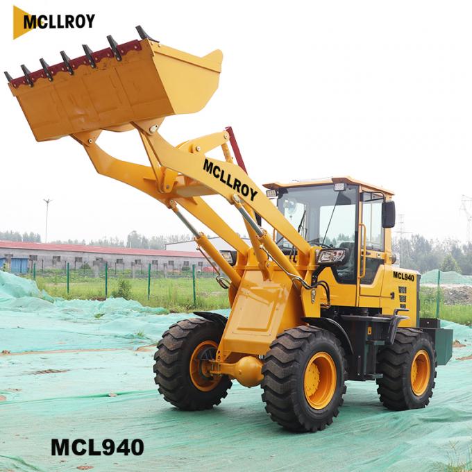 76kw 3 Ton Wheel Loader , Wheeled Front End Loader 2200kg Rated Load