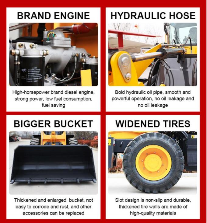 Mini Front Loader Machine , Loader Construction Engineering Flexible