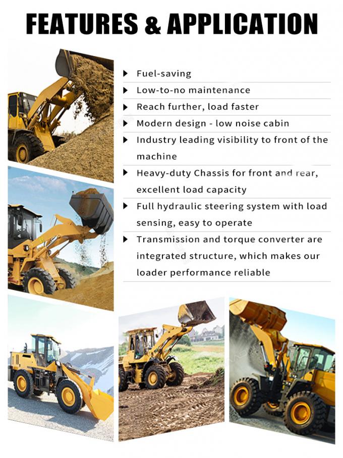 Compact Articulated 2.5 Ton Wheel Loader Middle hub Axle