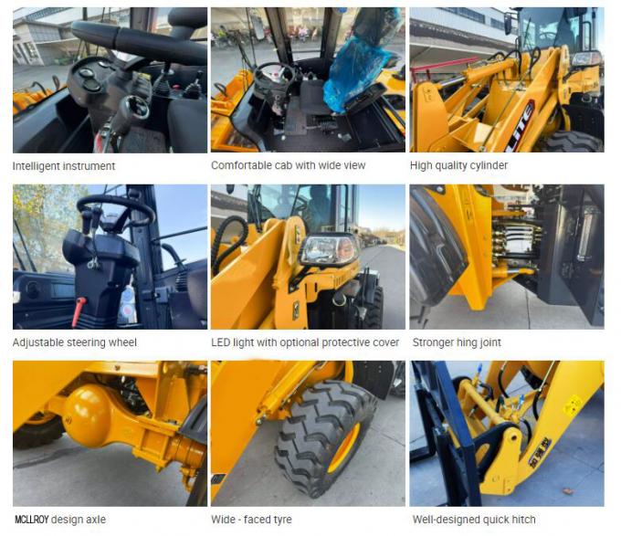 Articulated 2.5 Ton Wheel Loader , Small Front End Loaders With 1.1m3 ...