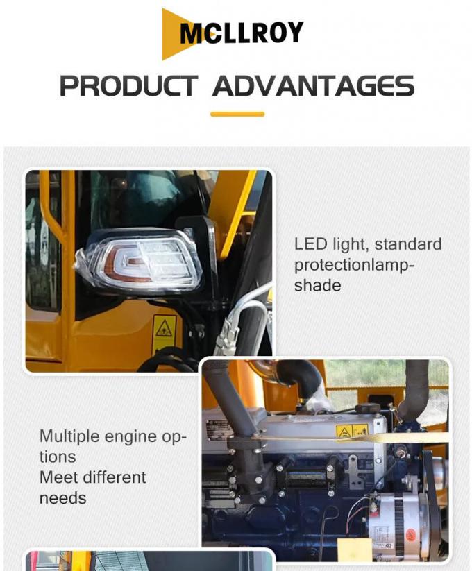 Articulated 2.5 Ton Wheel Loader , Compact Mining Front End Loader For ...