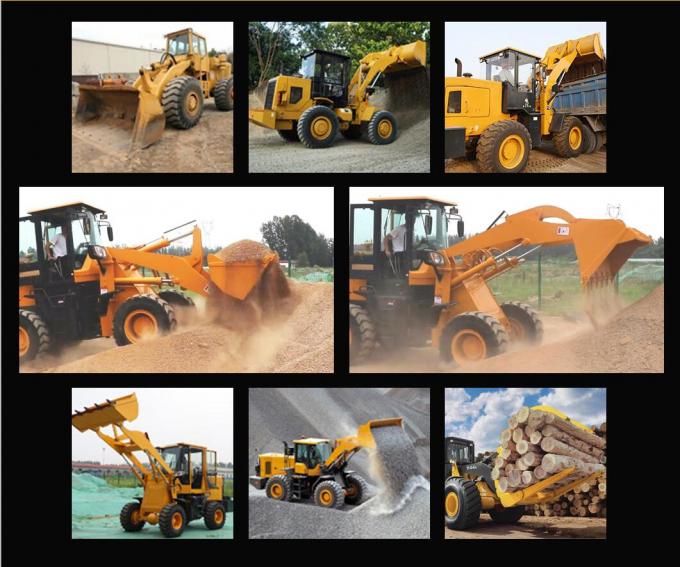 Compact 3 Ton Wheel Loader , Small Loading Shovel 1650mm Dump Height